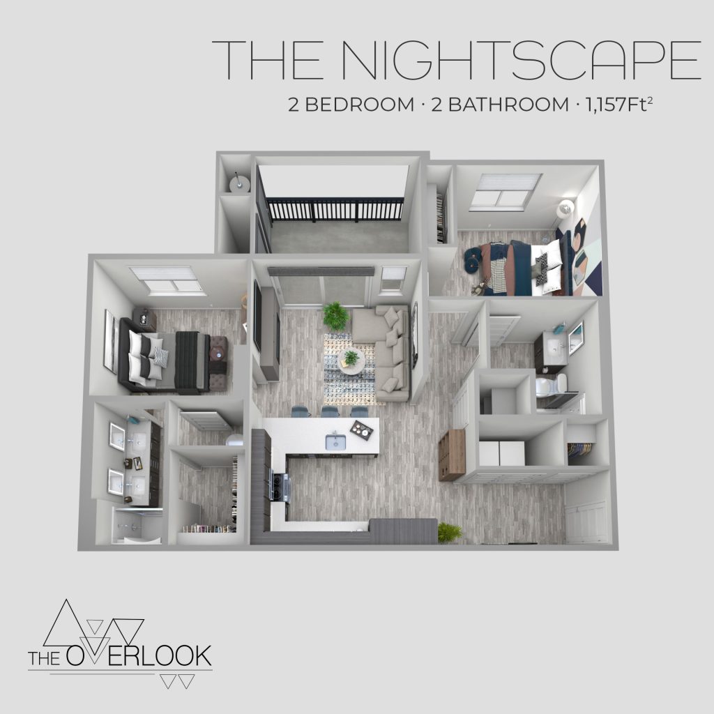 The Overlook Apartments at Keystone Canyon – Reno NV – 3D Floor Plans ...